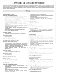 40 Vagas abertas na Empresa Municipal de Transportes Públicos da Matola ...